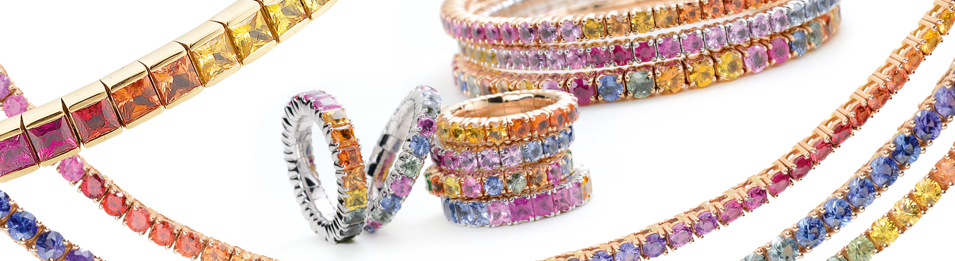 Jewellery in our Rainbow FLEX Collection